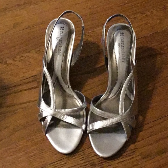 Naturalizer | Shoes | Silver Sandals | Poshmark